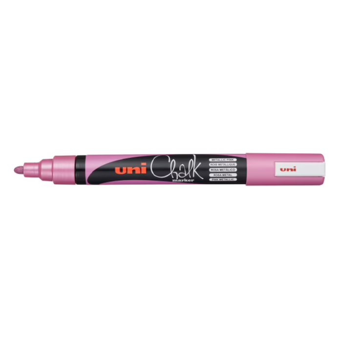 Uni Chalk Marker 5M, Metallic Roze - Foamtastic Crafts