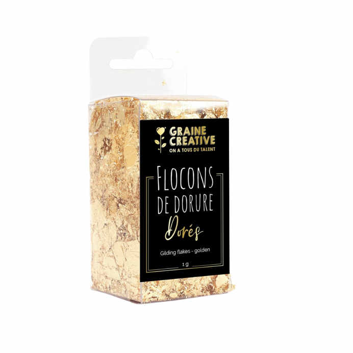 Graine Creative Metalen Vlokken - Goud - 1gram - Foamtastic Crafts