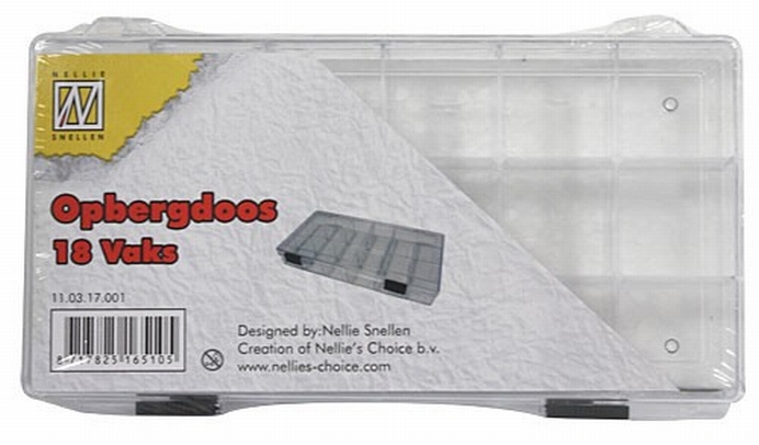 Nellie‘s Choice Vakkendoos met 18 vakken 20x10,5cm - Foamtastic Crafts
