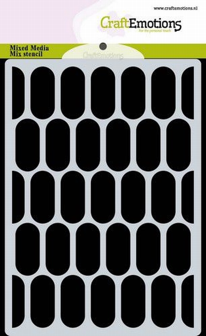 CraftEmotions Mask Stencil Ovalen Art Deco - Foamtastic Crafts