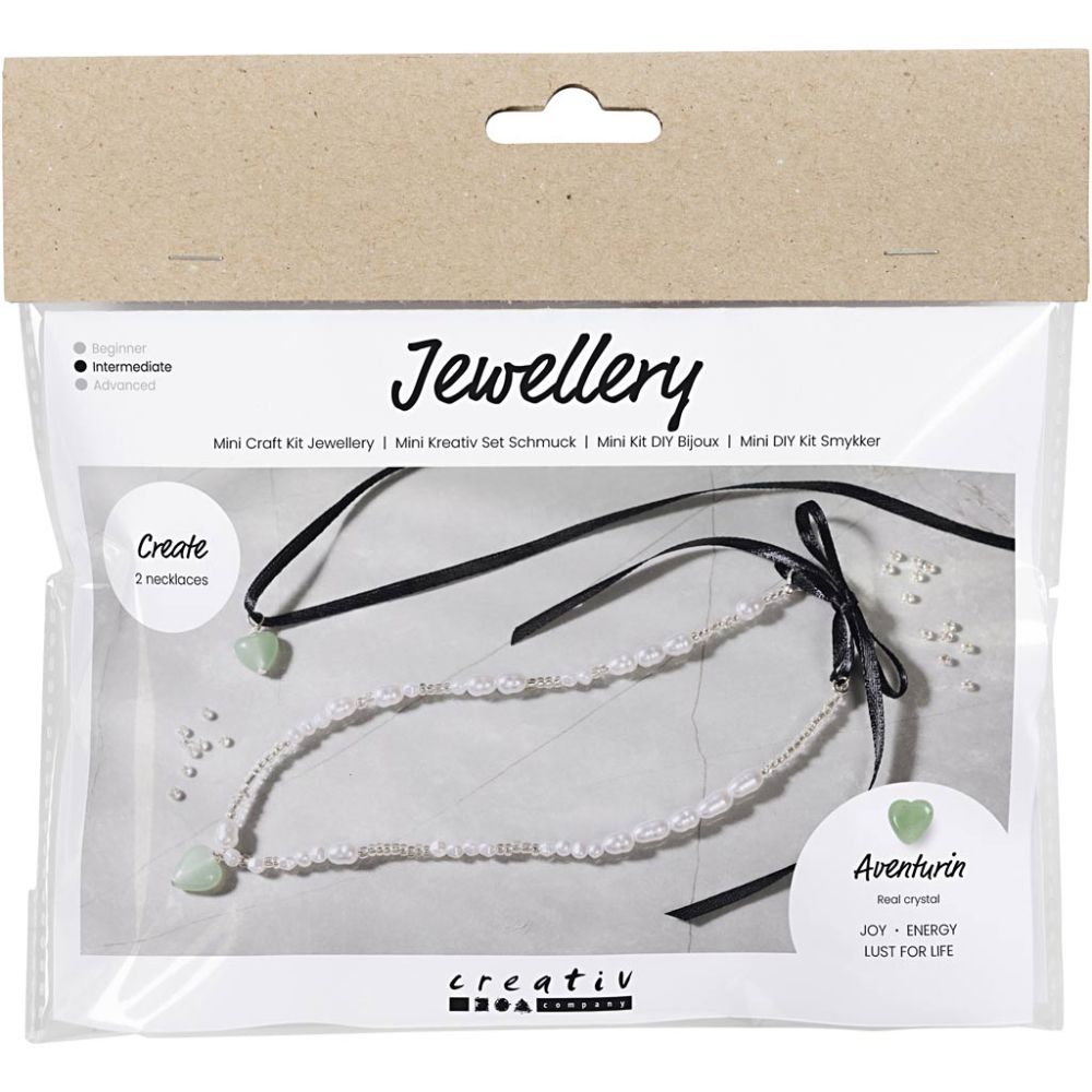 Mini Hobbyset Sieraden, Aventurien hart, helder - Foamtastic Crafts